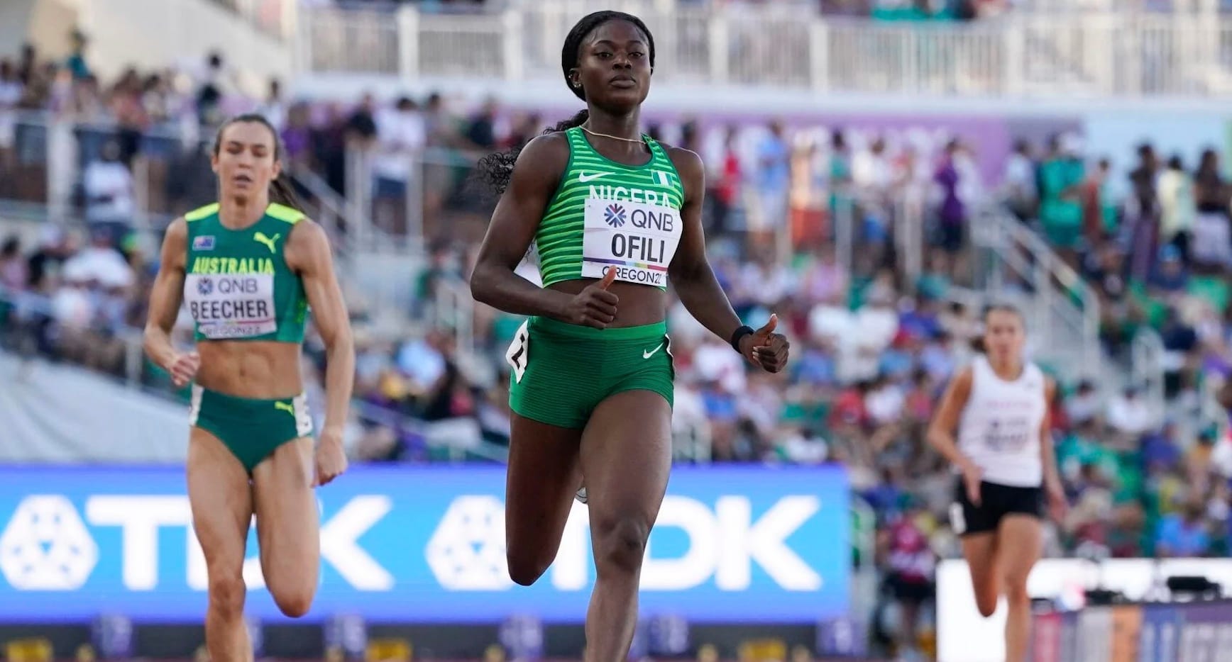 Favour Ofili becomes third Nigerian woman to qualify for 200m final ...
