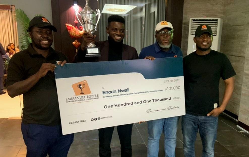 African Scrabble Championship: EEAST Honours Nwali With Cash Reward ...