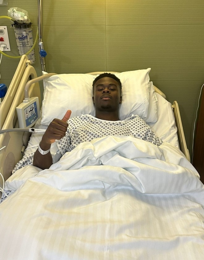 Saka vows to come back stronger after undergoing surgery on hamstring ...