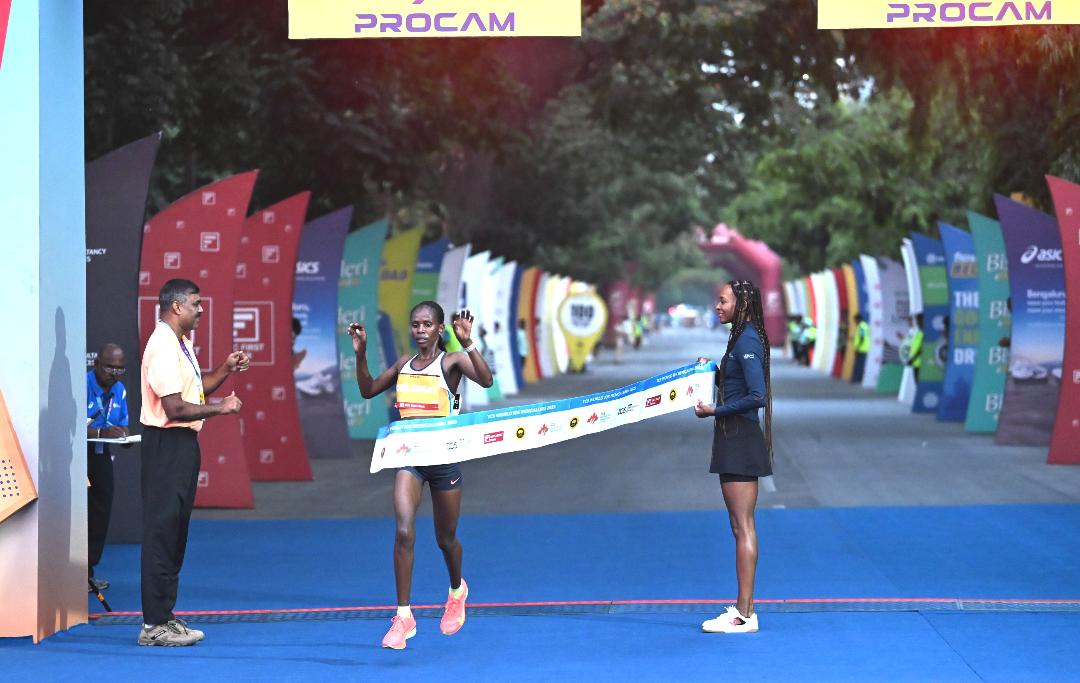 Ugandan Sarah Chelangat emerges victorious at the TCS World 10K ...