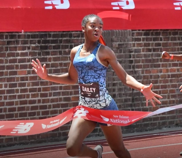 Incredible Dailey storms to a new 11.39 age-13 world best in 100m ...