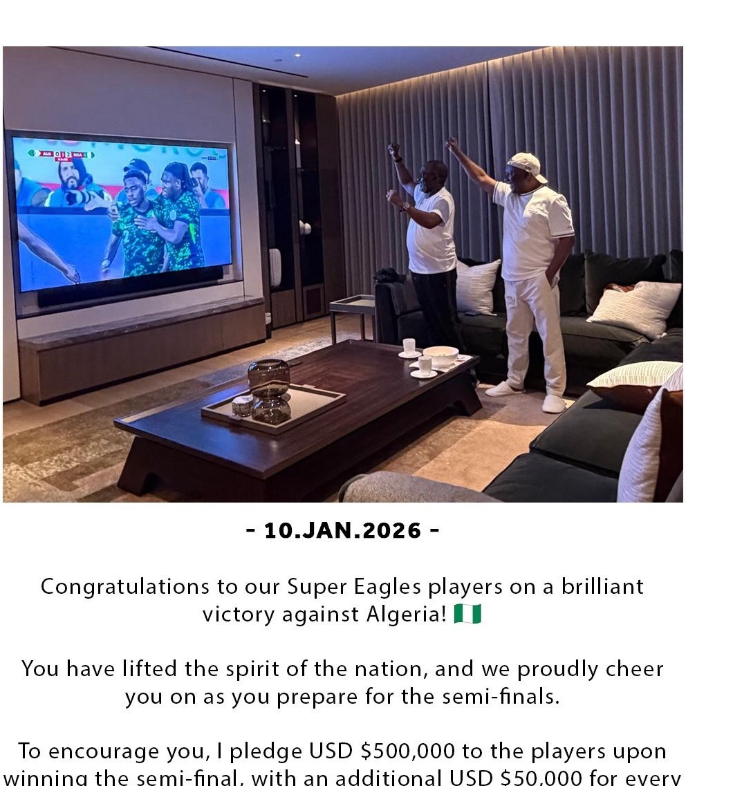 BUA Cement Chairman, Rabiu Promises Dazzling Super Eagles $500k for ...